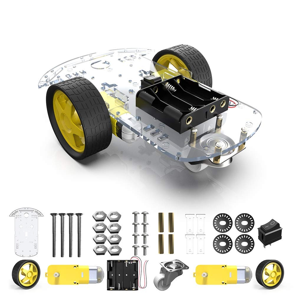 Kit Chasis De Carro Arduino, 2 Llantas – Electrónica y Más