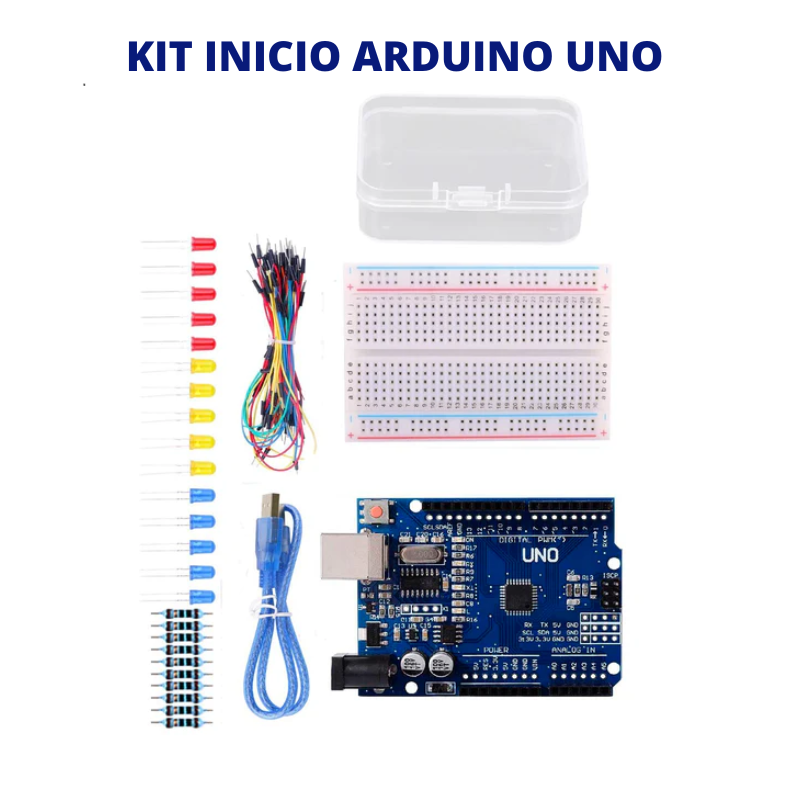 Kit Arduino Uno Con Proto 400 Pts, Jumpers, Resistencias, Leds Y Más ...